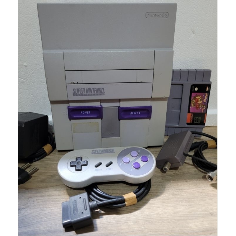 Super Nintendo Fat completo, funcionando tudo perfeitamente | Shopee Brasil