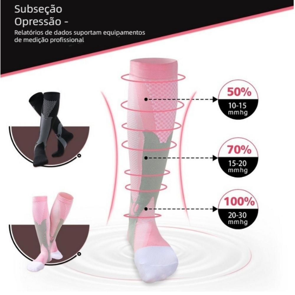 kit 2 pares Meias de compressão meias elásticas para homens e mulheres ...