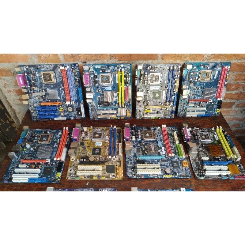 lote de 10 placas mãe lga775 ( Atenção!!! são sucatas) | Shopee Brasil