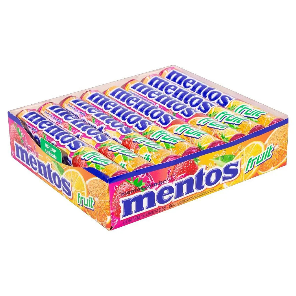 Display Mentos Stick Frutas Sortidas - 16 Unidades - 37,5g | Shopee Brasil