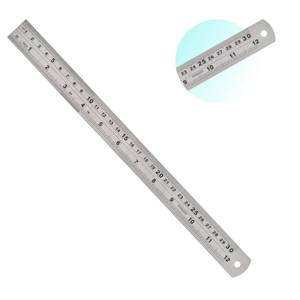 Régua Aço Inox Metal Medidas Em Centímetros E Milímetros - 3 tamanhos ...