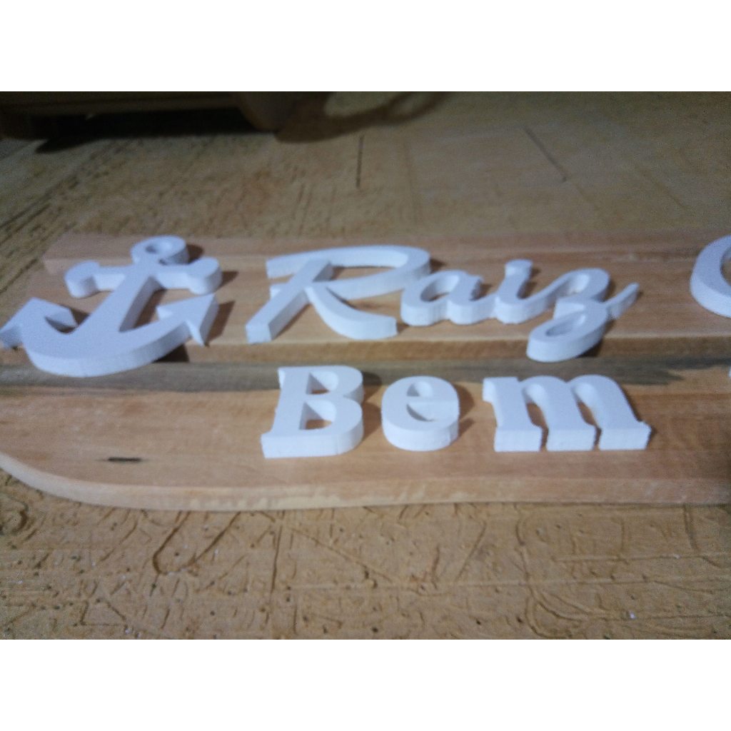 Kit letras em mdf 6mm BRANCO 3D | Shopee Brasil