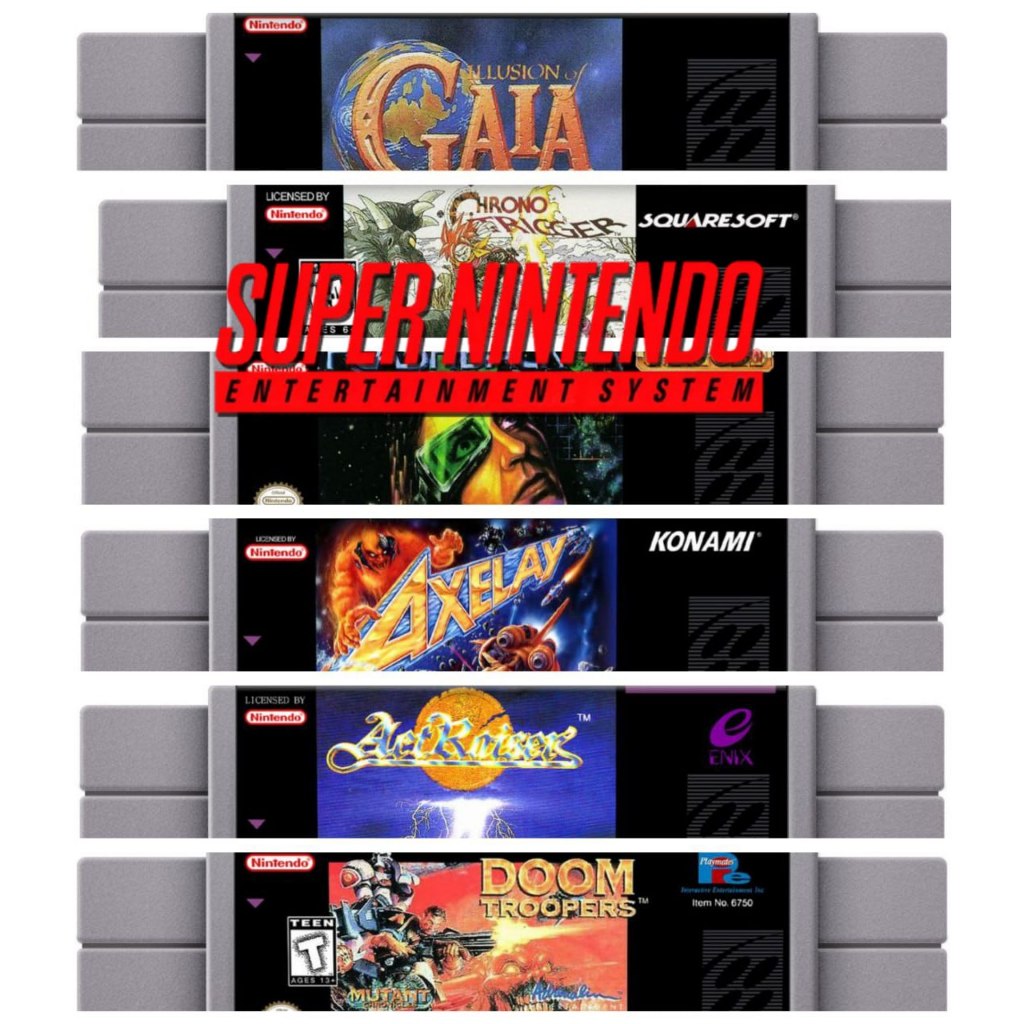 Super nintendo Snes Carts [Pack em DVD com 743 front card] | Shopee Brasil
