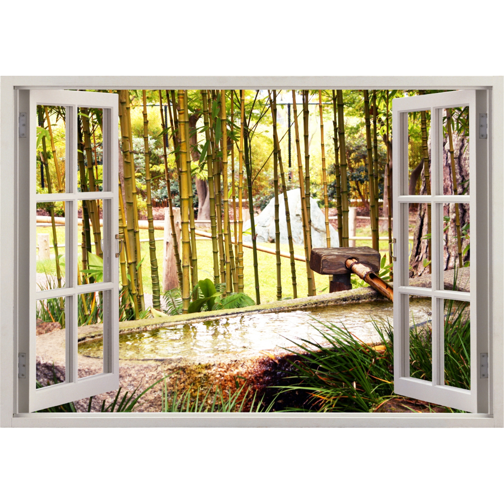Adesivo Janela Falsa Spa Relax Natureza Bem Estar Relaxante Imita ...