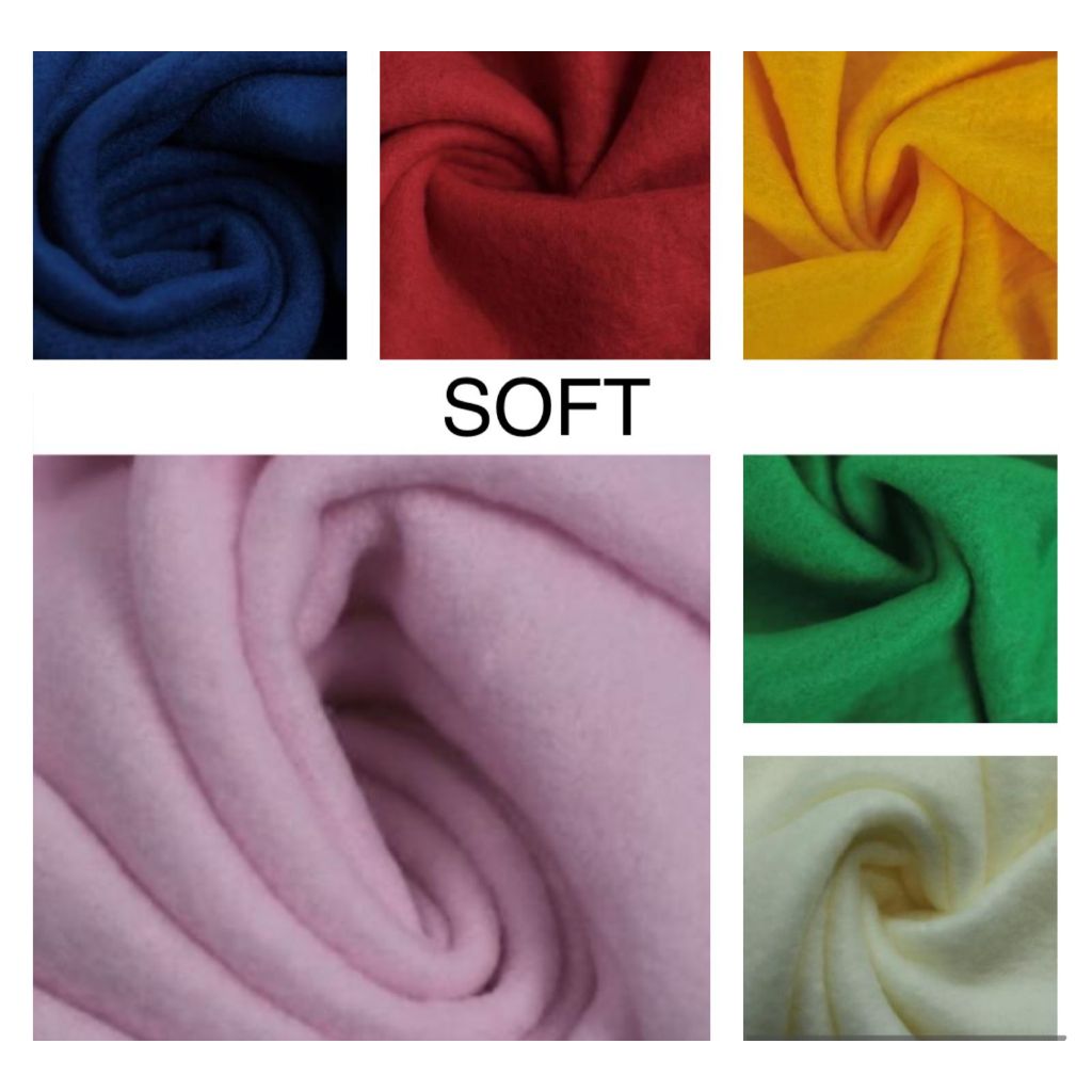 Tecido Soft liso P/ Cobertas/Roupas de Inverno - Várias Cores 1 metro x ...