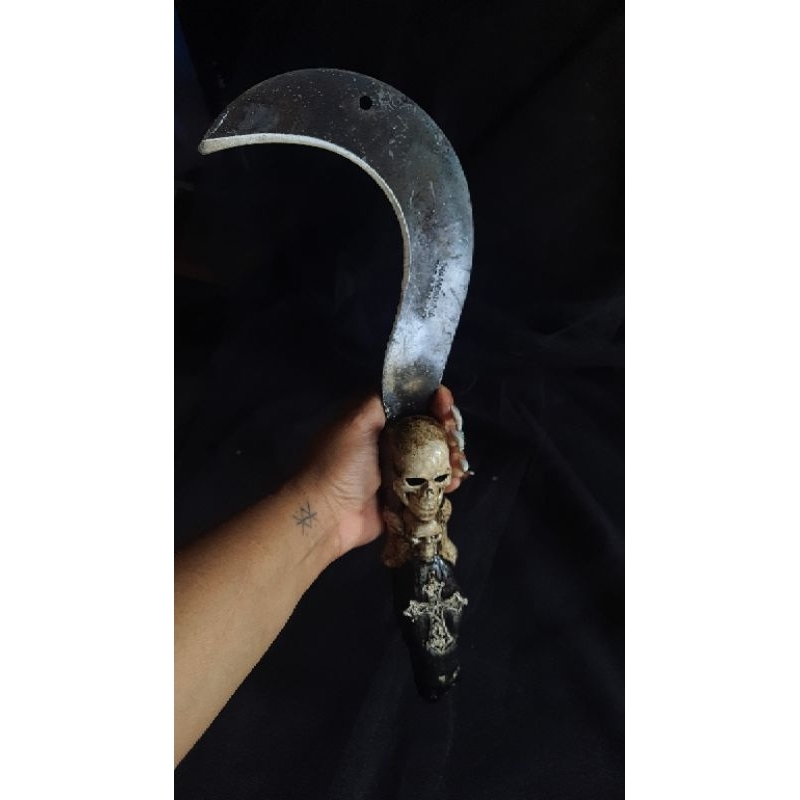 FOICE EXU CAVEIRA COM OBISIDIANA NEGRA | Shopee Brasil