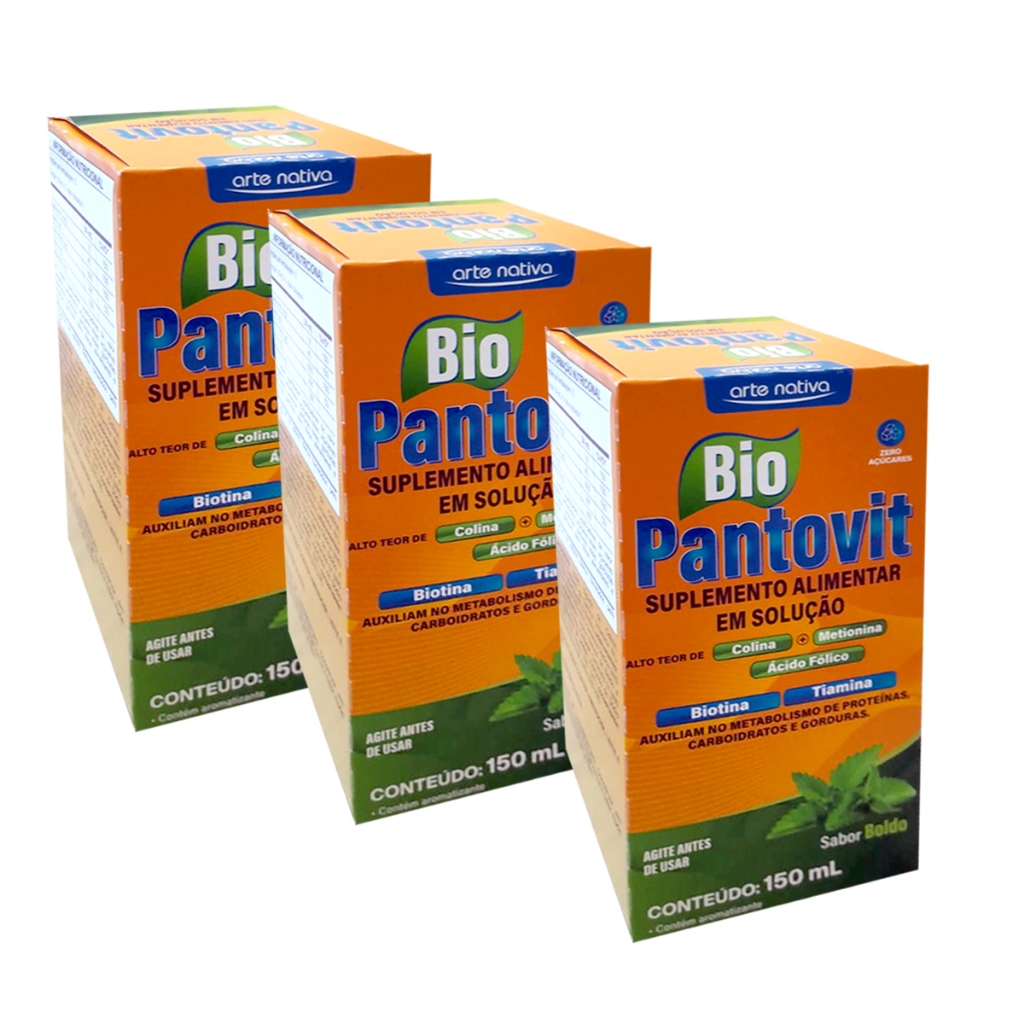 3un Colina Metionina Ácido Fólico Bio Pantovit Arte Nativa Solução ...