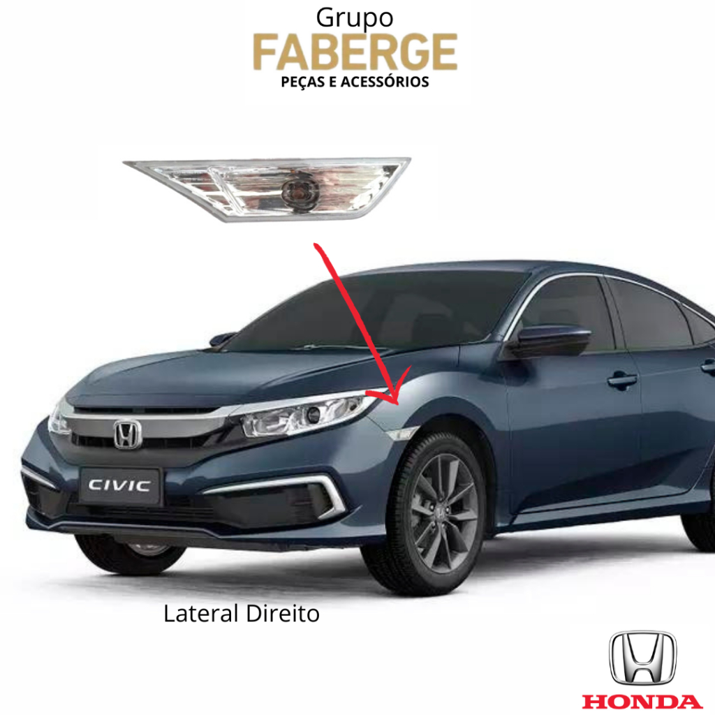 Pisca Lateral Direito Passageiro Original Honda Civic 2017 a 2021 ...