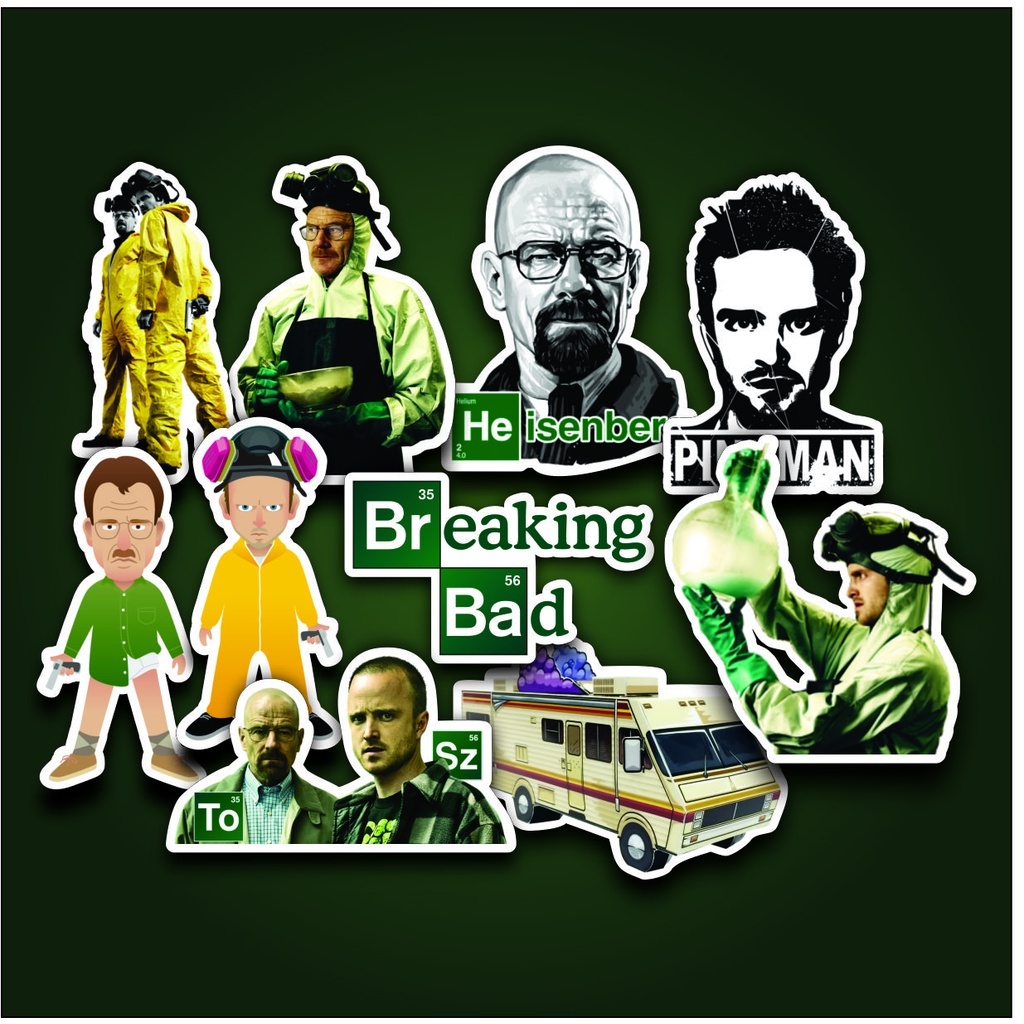 Kit Pack Adesivos Vinil Sticker Breaking Bad 10 peças | Shopee Brasil