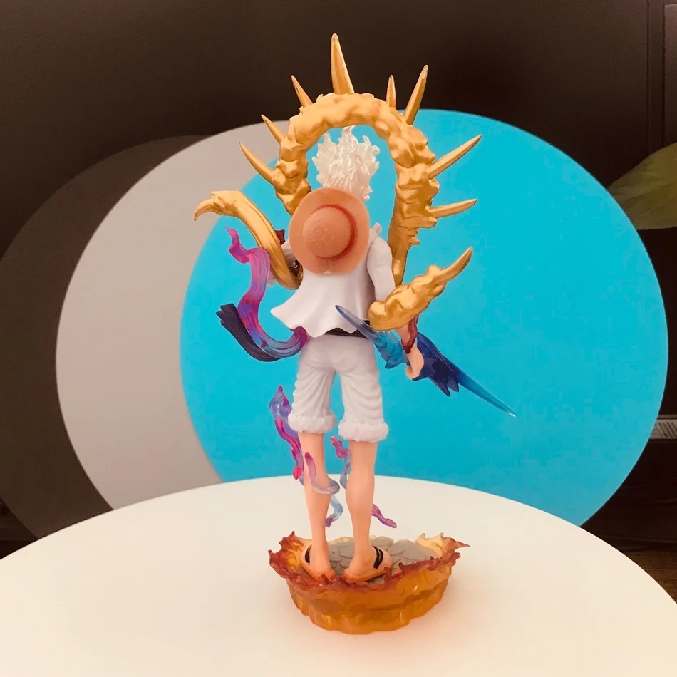 Luffy Gear 5 Cabelo Branco One Piece action Figure do chapéu de palha ...