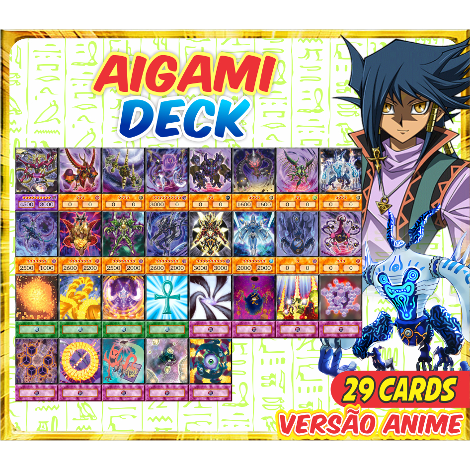 Aigami 29 Cards Deck Anime Yugioh - yu gi oh Baralho de Cartas ...