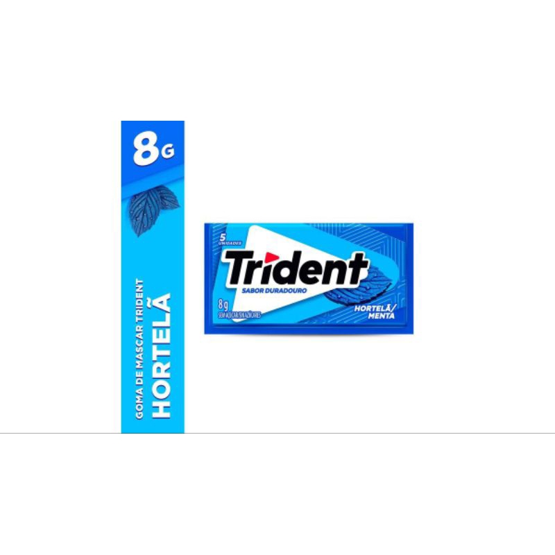 Chiclete Trident Hortelã 5s Display com 21 unidades cada embalagem com ...