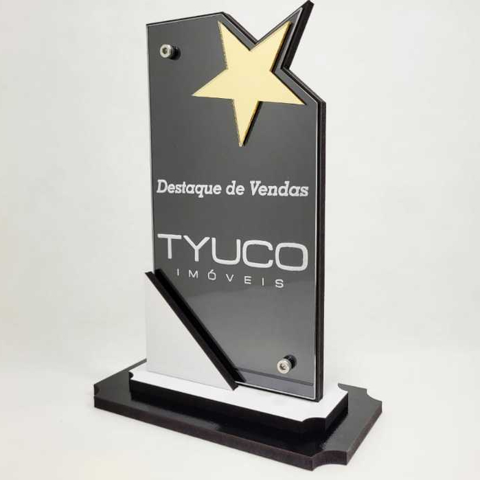 Troféu Destaque Vendas Personalizado Acrilico Lembranças | Shopee Brasil