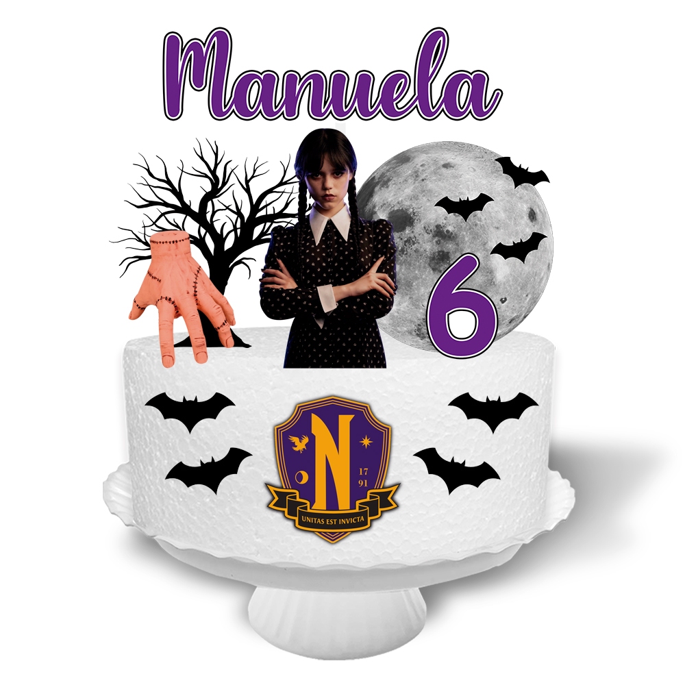 Topo Topper de Bolo Wandinha | Shopee Brasil