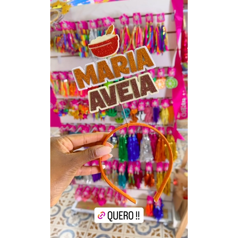 tiara de Carnaval Maria Mucilon ou Maria Aveia Arco | Shopee Brasil