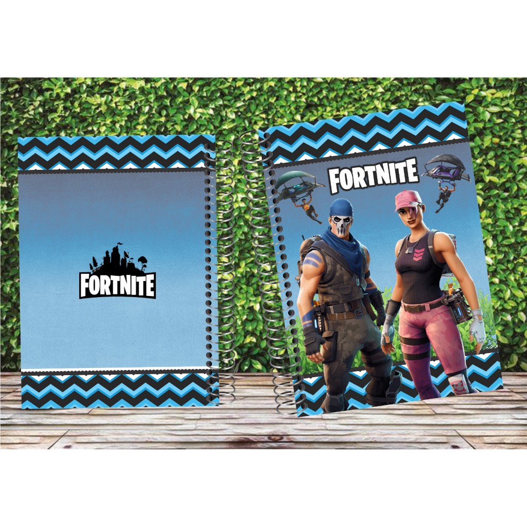 Kit com 5 cadernos personalizados Fortnite 1 materia | Shopee Brasil