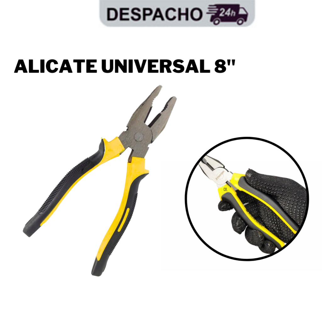 Alicate Universal 8" Polegadas Multiuso Emborrachado | Shopee Brasil