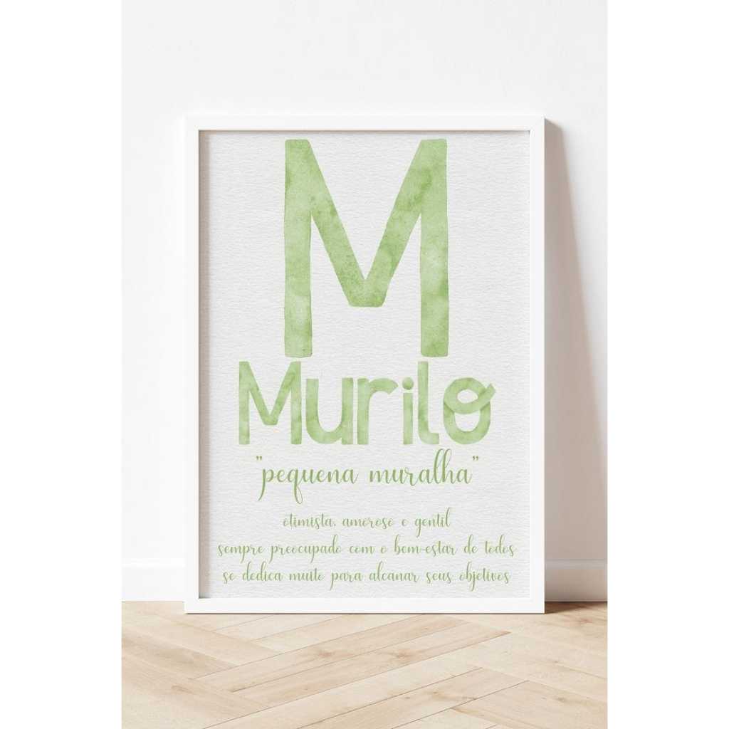 Quadro decorativo personalizado com nome significado enxoval fofo ...