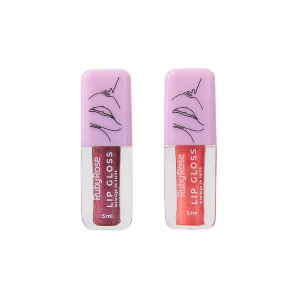 Lip Gloss Labial com Glitter Ruby Rose. | Shopee Brasil