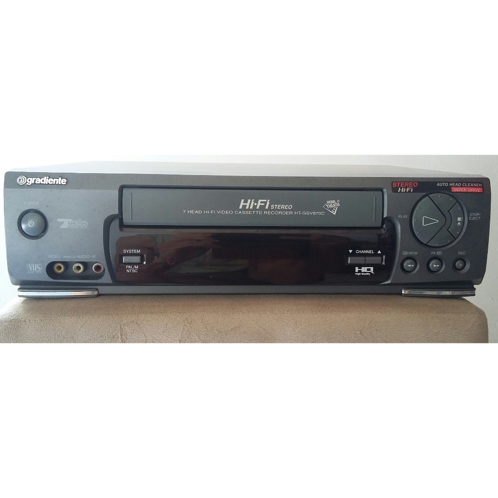 Video cassete VHS Gradiente HT-GSV870C 7 cabeças hi-fi Stereo Auto Head ...