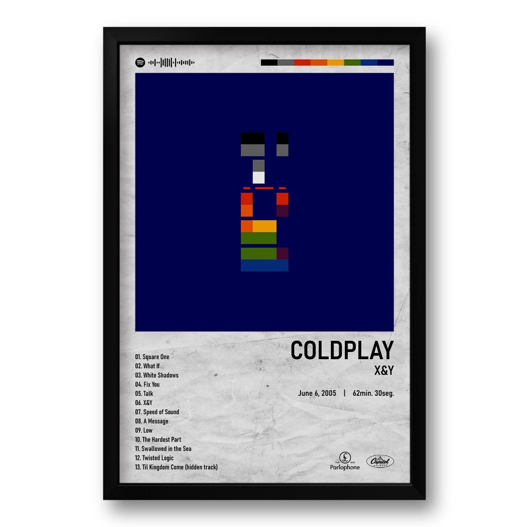 Quadro Álbum Spotify X&Y - Coldplay - 40x60cm | Shopee Brasil