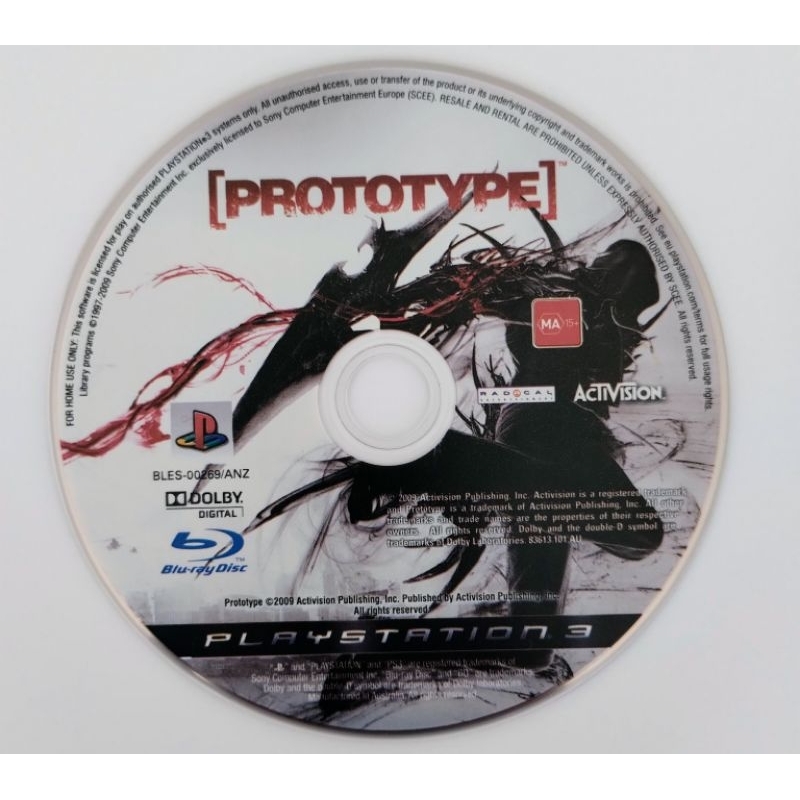 PROTOTYPE PS3 Original Mídia Física (Sem Capa) | Shopee Brasil