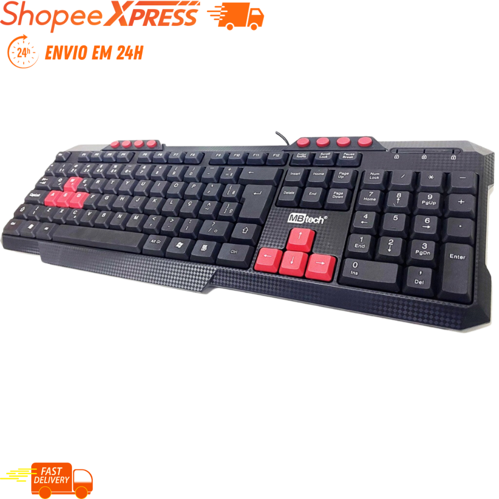 Teclado Simples Multimidia USB para jogo trabalho com nota fiscal ...