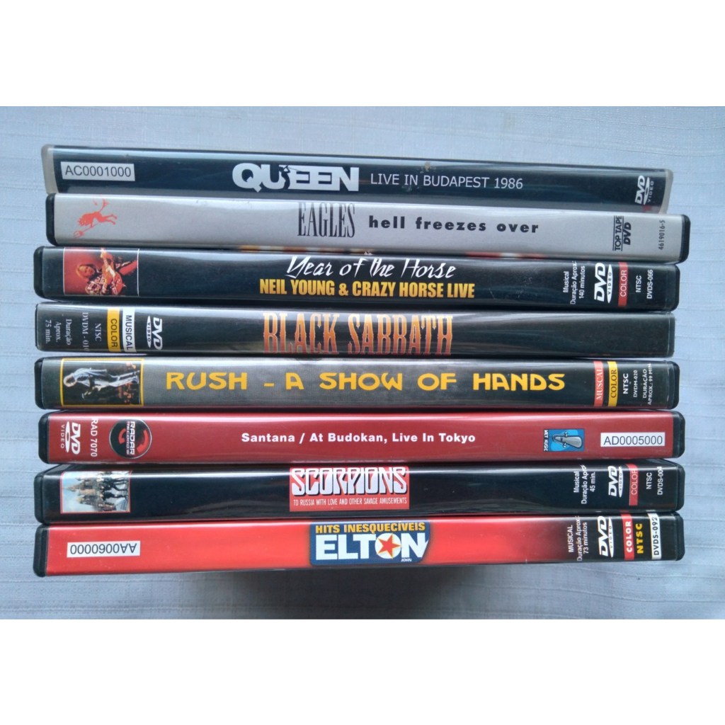 Dvd Lote Classic Rock - 8 dvds (original) | Shopee Brasil