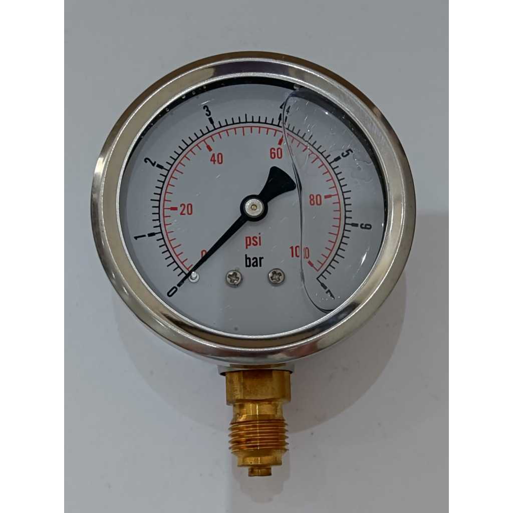 Manômetro Vertical Rosca 1/4 0 Á 7 Bar C/glicerina Inox 63mm | Shopee Brasil