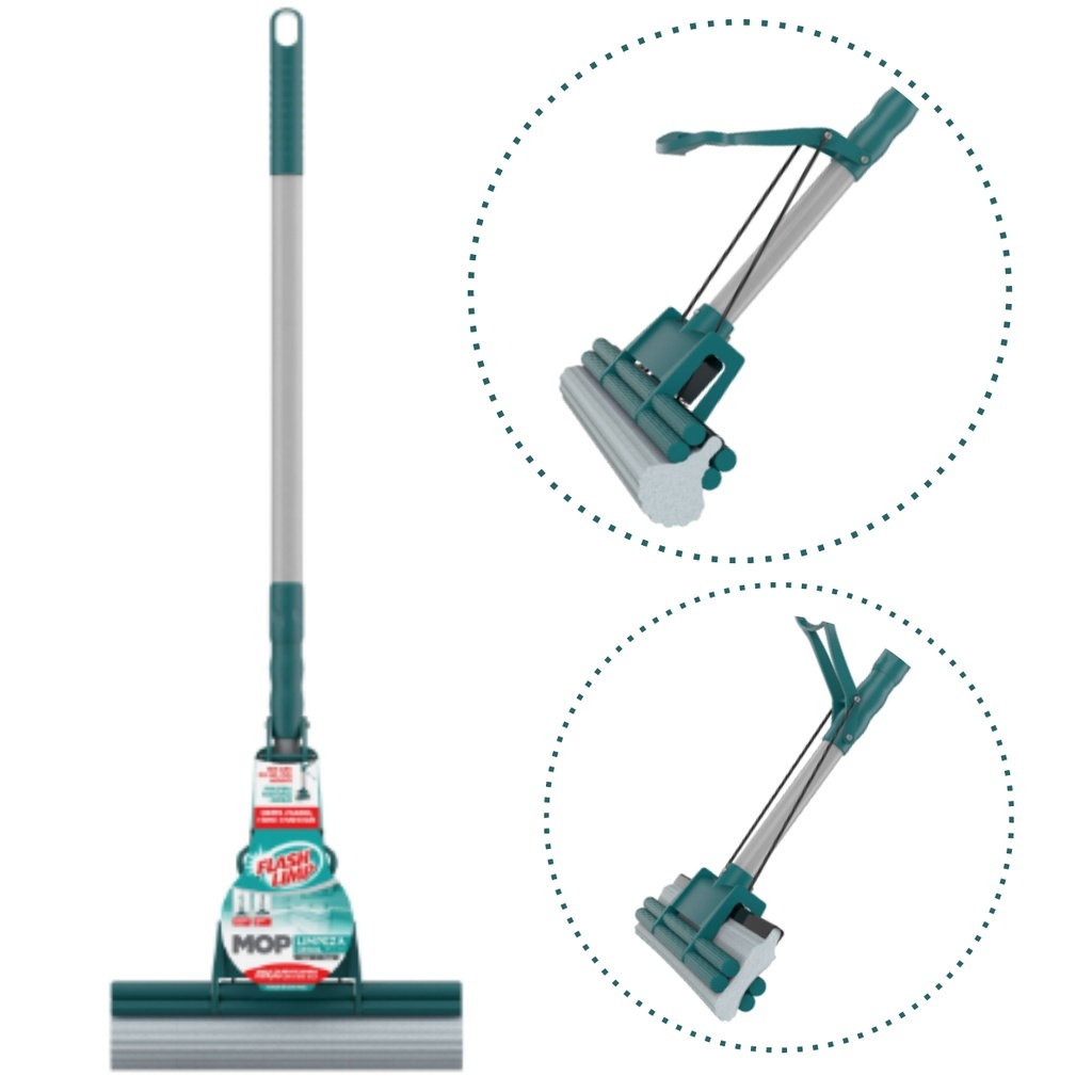 Mop Rodo Flash Limp Original Limpeza Geral Plus Lava E Seca | Shopee Brasil