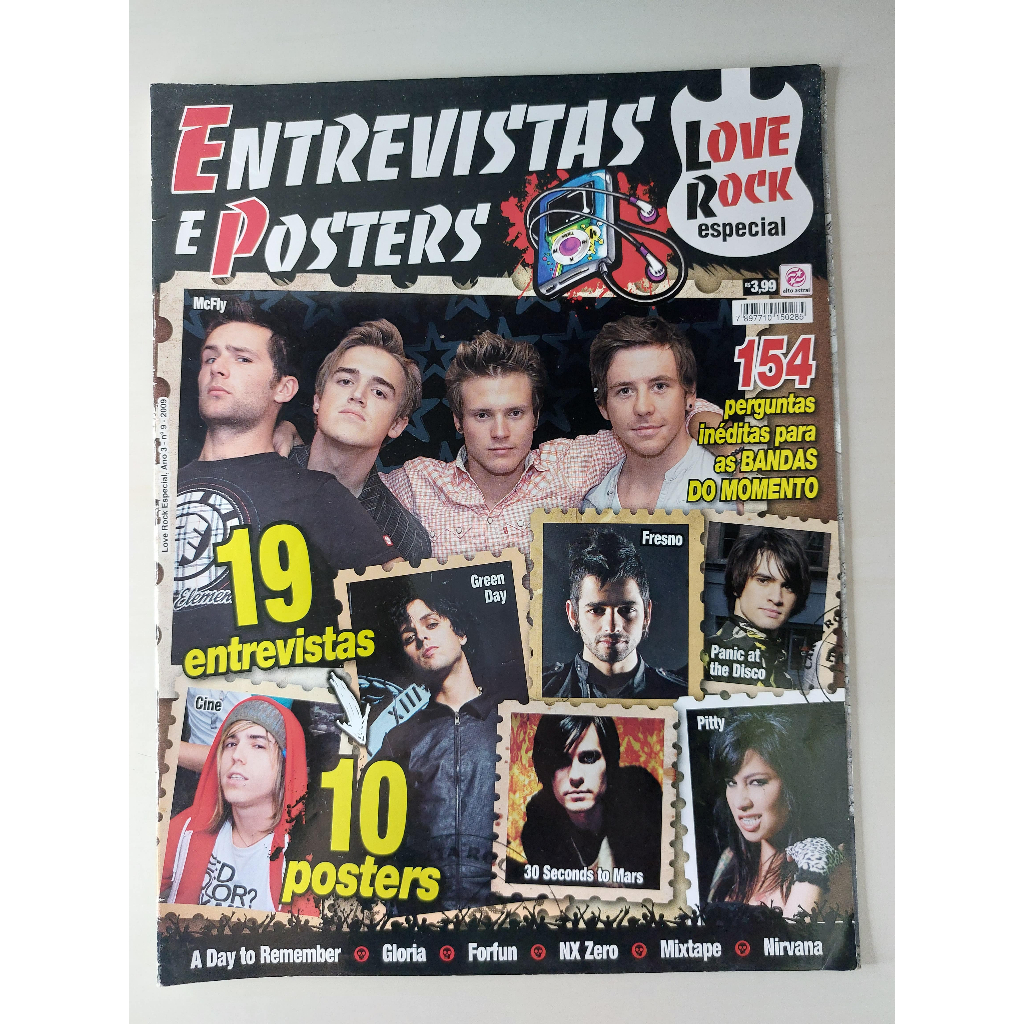 Revista Love Rock Especial Nº 9 McFly Nirvana Charlie Brown Jr. Pitty ...