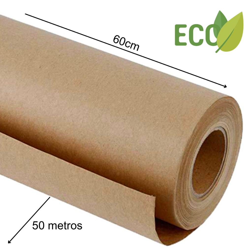 Rolo Bobina 50m Papel Pardo Semi Kraft Pardo Embalagem Caixa Envelope ...