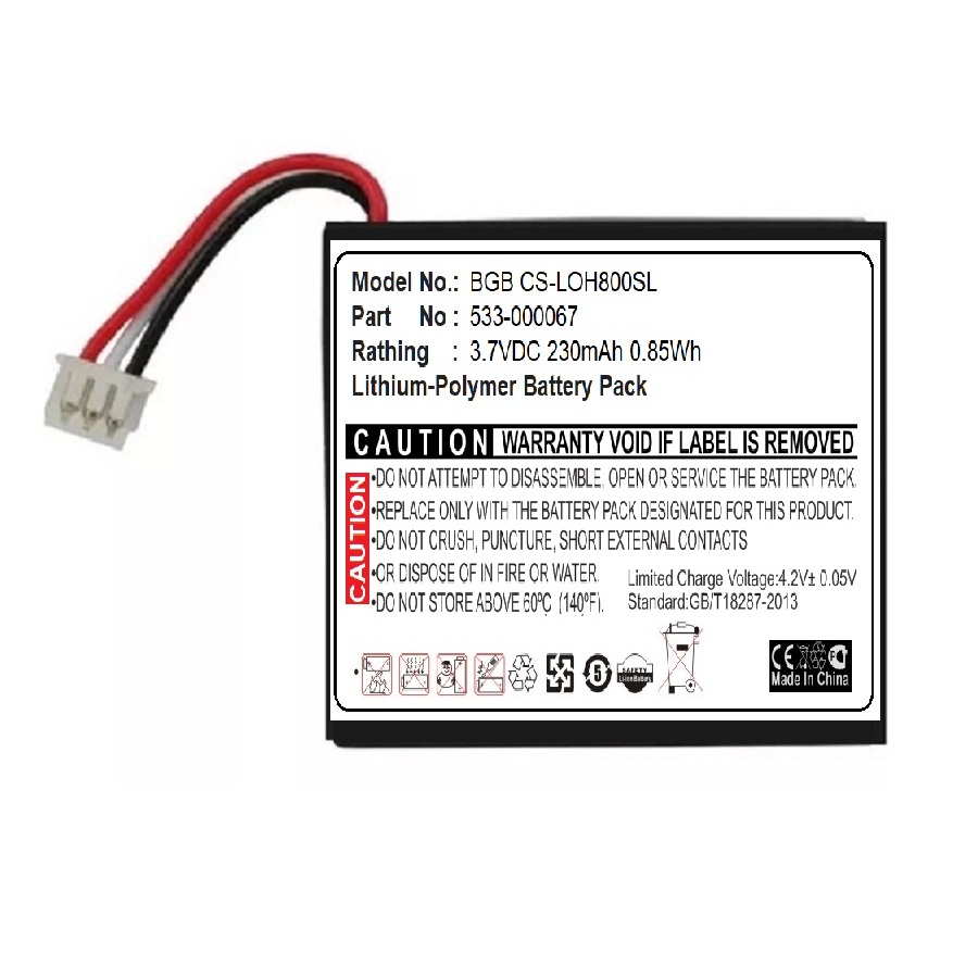 Bateria Cs-loh800sl Compativel Com Logitech H800 bateria para fone h800 ...