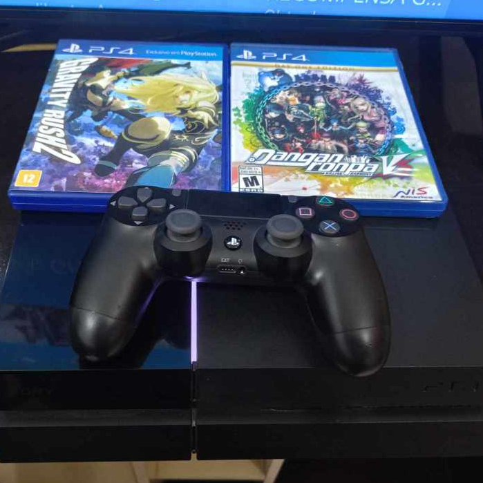 Playstation 4 + 1 controle + 135 jogos | Shopee Brasil