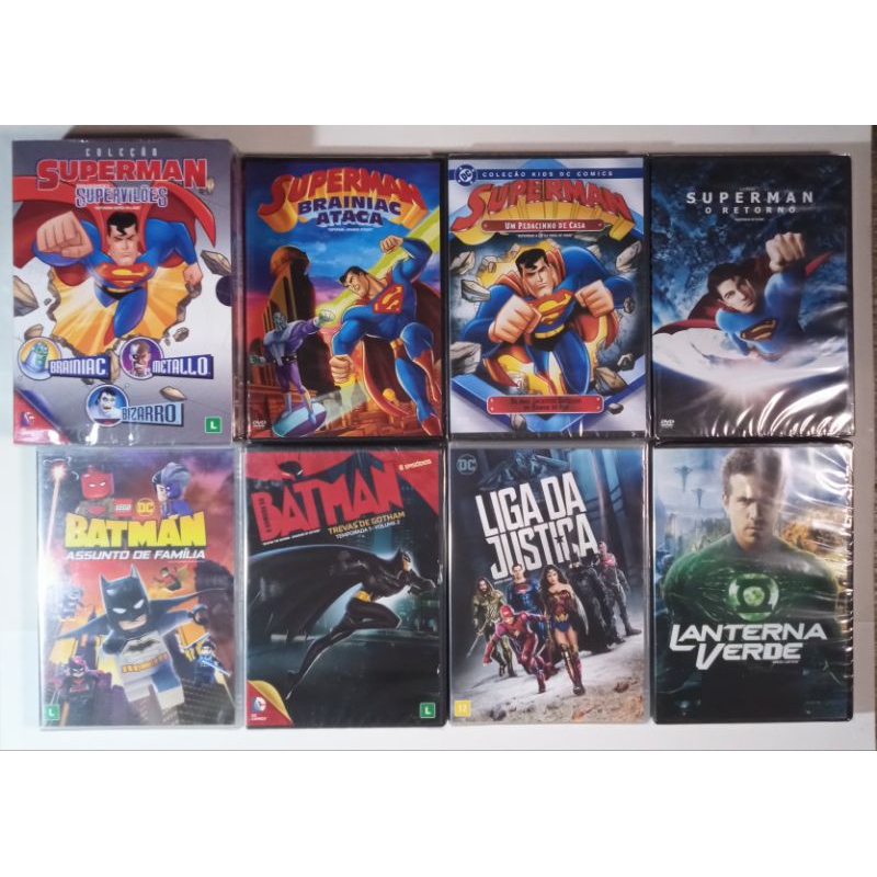 10 DVDs DC Comics Superman, Batman e outros (lacrado/original) | Shopee ...