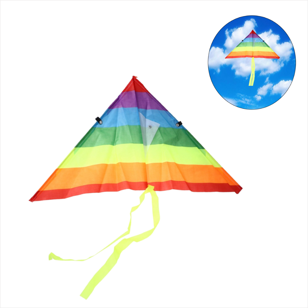 Pipa Colorida Poliéster 3d Rainbow Color Divertida 60 Cm! | Shopee Brasil