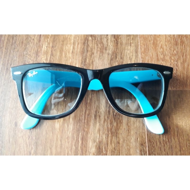 Óculos de sol Ray-Ban Wayfarer preto e azul (ORIGINAL) | Shopee Brasil