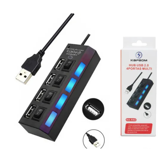 HUB USB 2.0 4 Portas | Shopee Brasil