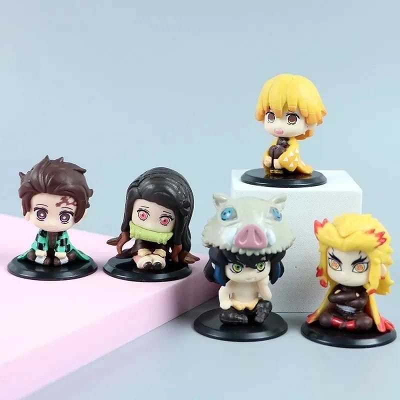 Action figures Demon Slayer Mini Estatueta Kimetsu No Yaiba miniatura ...