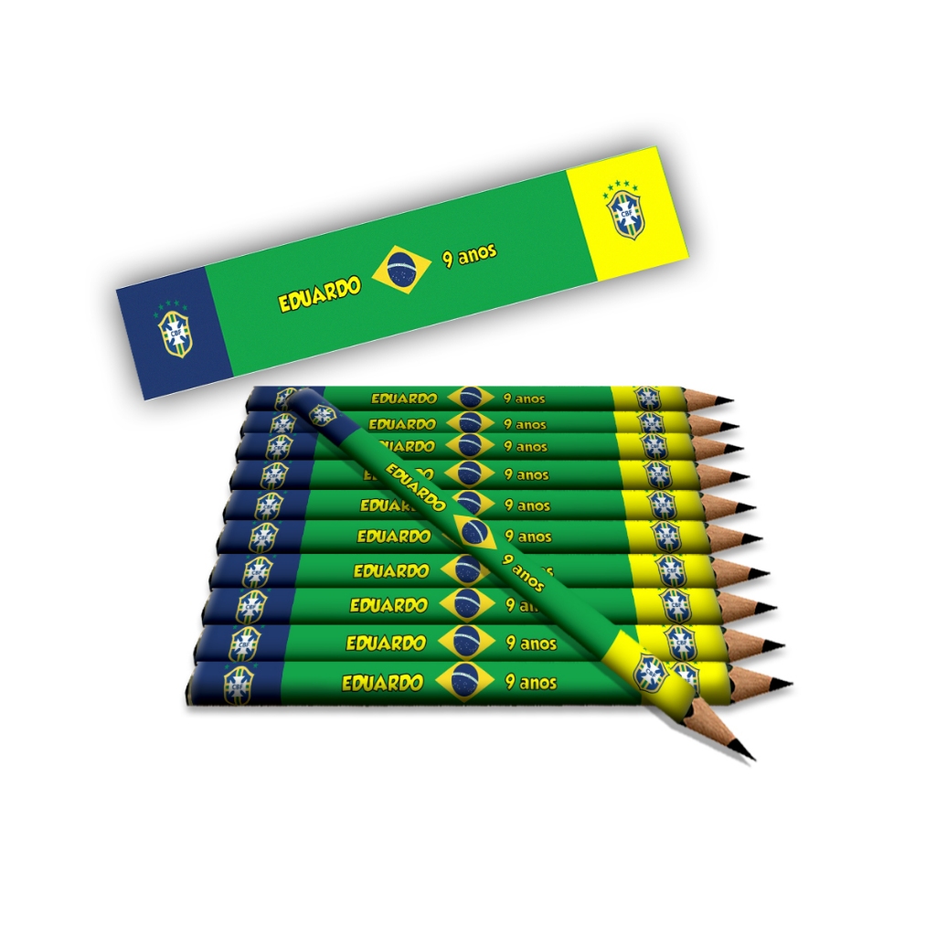 Lembrancinha Lápis Brasil / Personalizado | Shopee Brasil