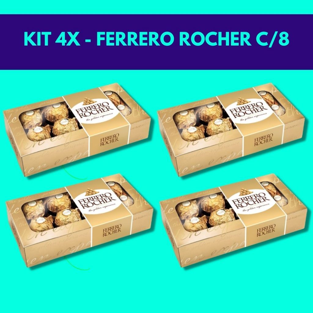 Ferrero Rocher T8 100grs - 8 unidades | Shopee Brasil