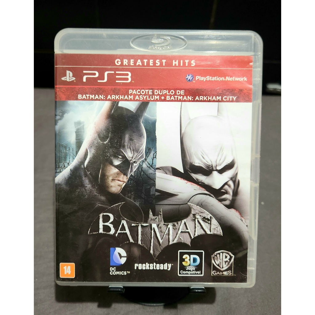 Jogo PS3 Batman Arkham Asylum + Arkham City Mídia Física Usado | Shopee ...