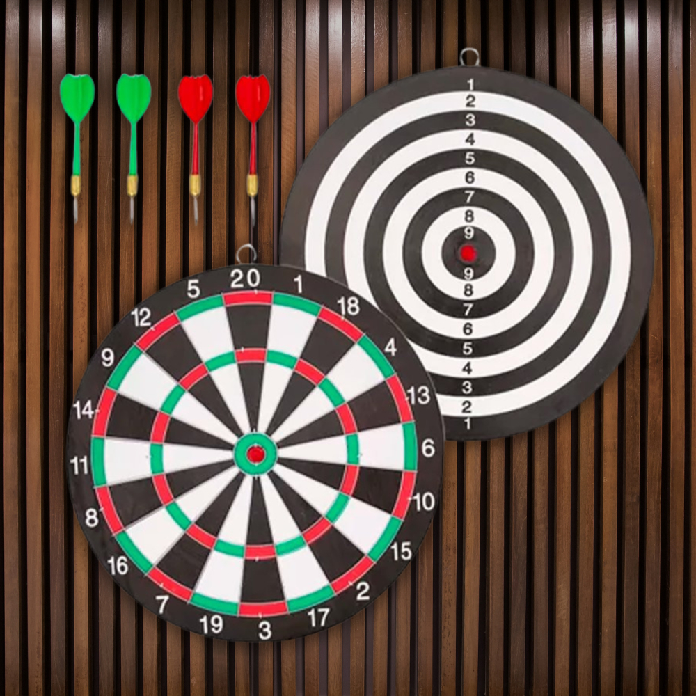 Jogo De Dardos Dupla Face Alvo Duplo 4 Dardos Grande 29 Cm Shopee Brasil