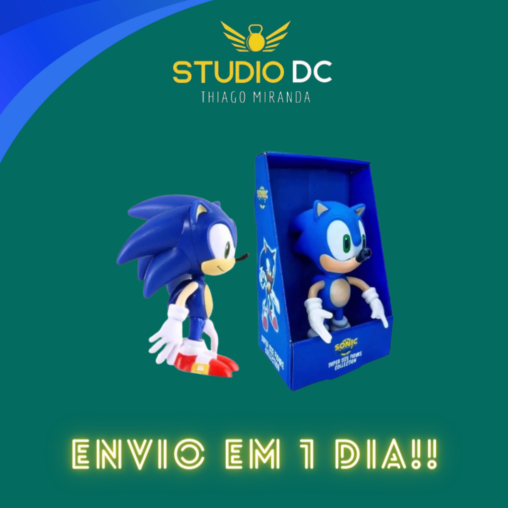 Boneco Sonic Collection Grandes Articulado Super Size - Sonic World1 ...