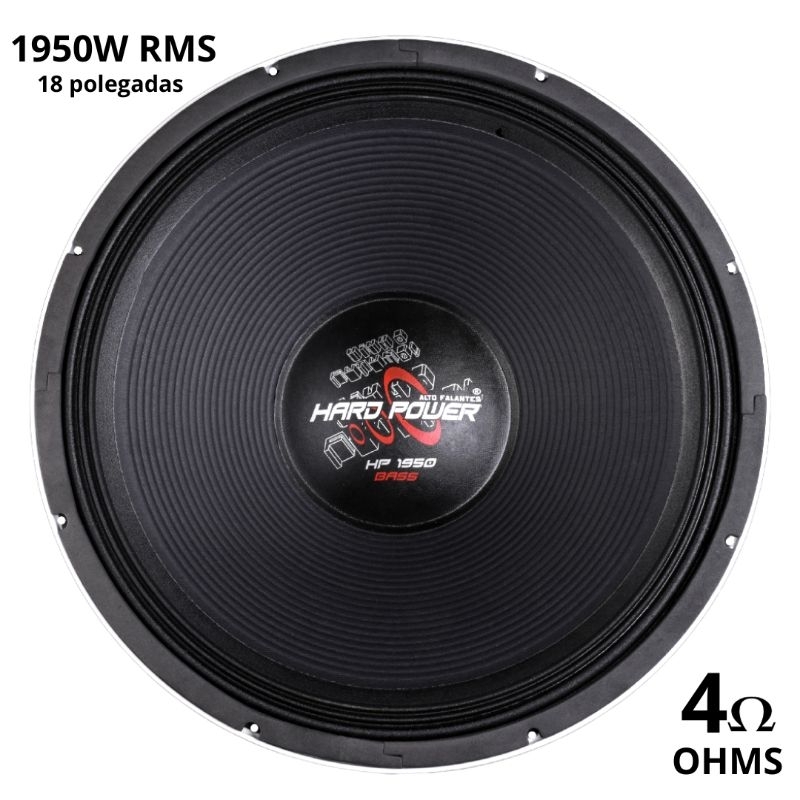 Alto falante 18 polegadas 1950W RMS Hard Power HP 1950 4 ohms | Shopee Brasil