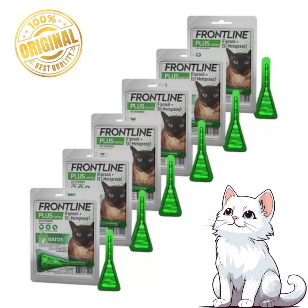 Antipulgas, carrapatos e piolhos p/GATOS Frontline PLUS pipete kit MATA ...