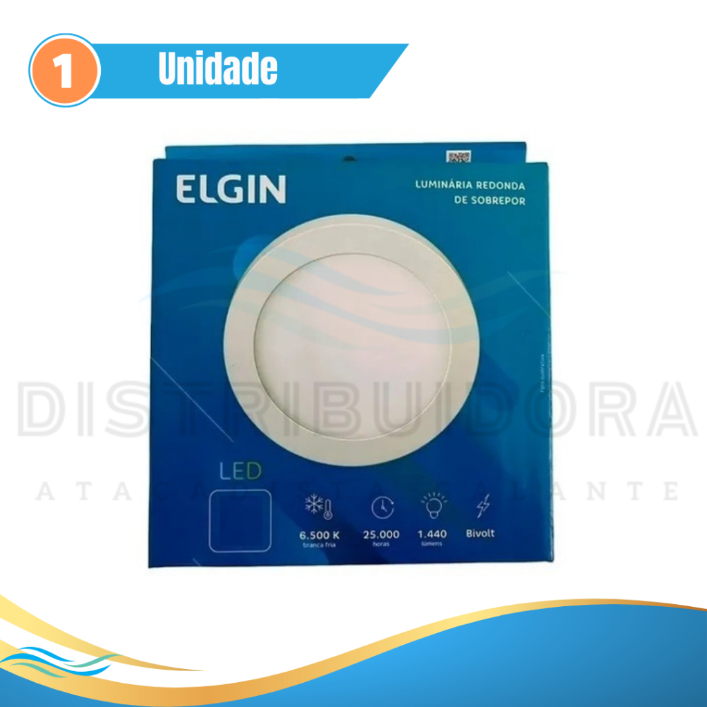 Painel Luminária Led Sobrepor Redondo 12w 2700k e 18w 6500k ELGIN Distribuidora Galante | Shopee ...