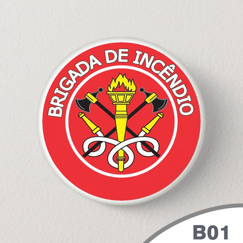Kit 10 botons Brigada de Incêndio Brigadista Emergência | Shopee Brasil