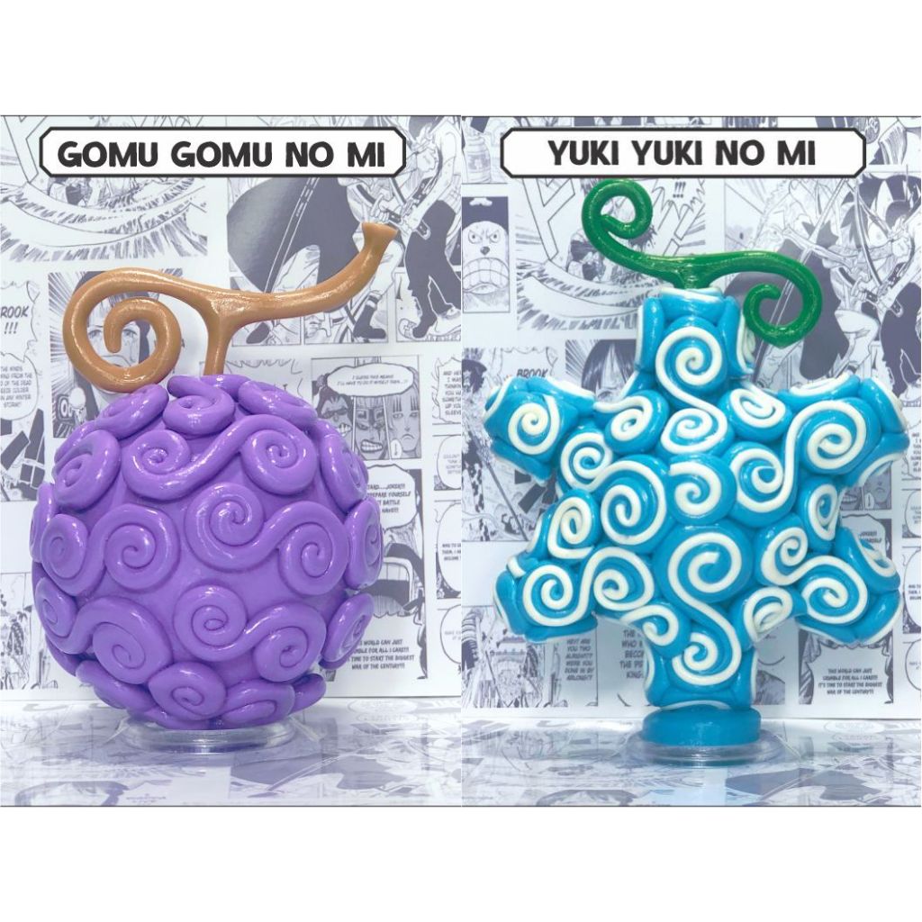 Action Figure - Kit 2 Akuma no mi (Gomu - Yuki)- One Piece -Mangá ...