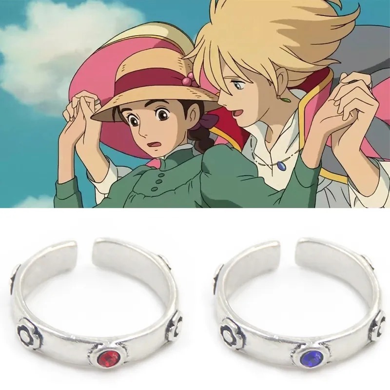 Par de Anéis Howl e Sophie Castelo Animado Studio Ghibli Cosplay Anime ...